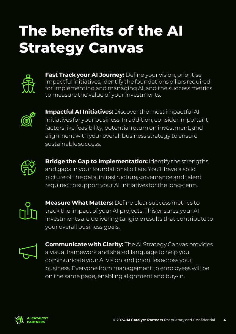 AI Catalyst Partners - AI Strategy Canvas | Manage Your AI Strategy